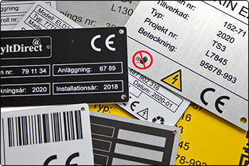 Industriskyltar inom 24 timmar från SkyltDirect